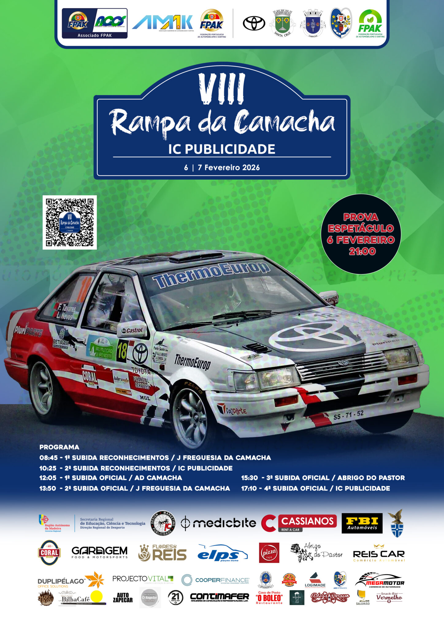 VIII Rampa da Camacha 2026 – Automóvel Clube Concelho Santacruz